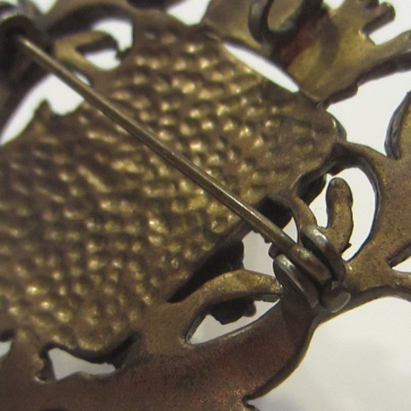 Jewelry | Art Deco Figurative Heraldic Crown Crest Brooch Pendant Coat ...